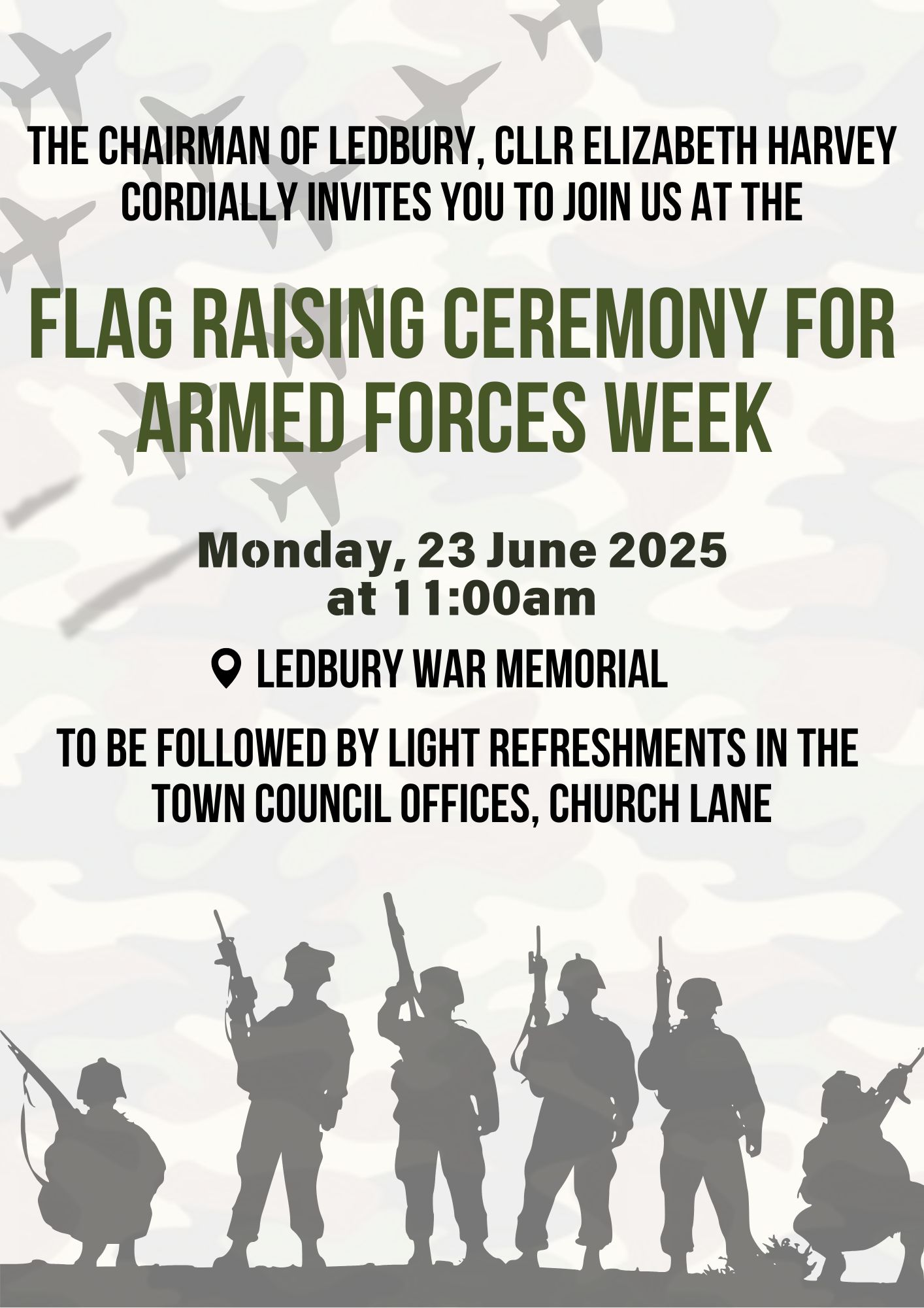 Flag Raising Ceremony for the Armed Forces Week | Ledbury Town Council